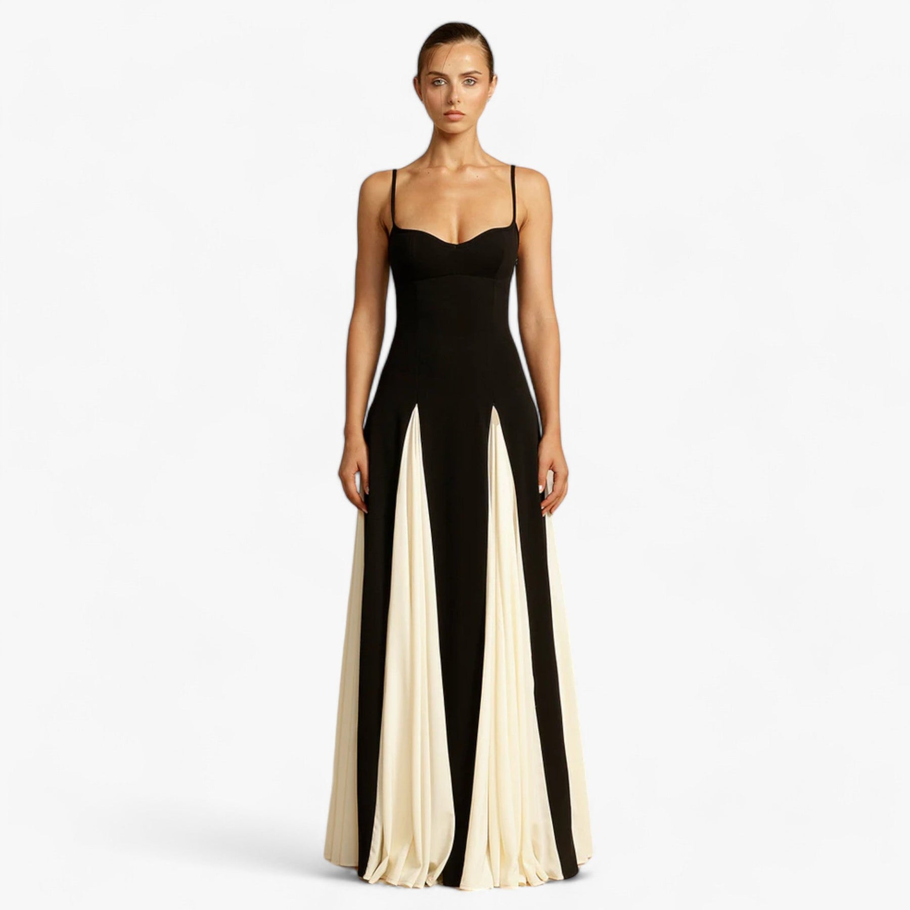 Alezia | Spaghetti Band Maxi Kjole - Elegant og Sensuel Raffinement