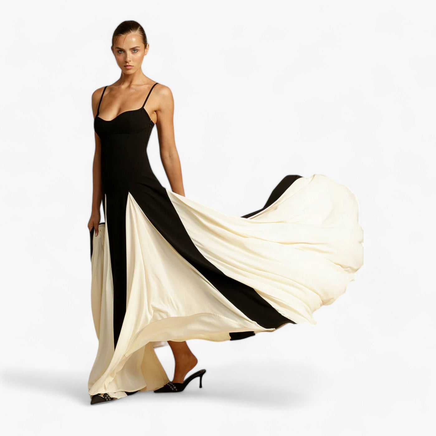 Alezia | Spaghetti Band Maxi Kjole - Elegant og Sensuel Raffinement